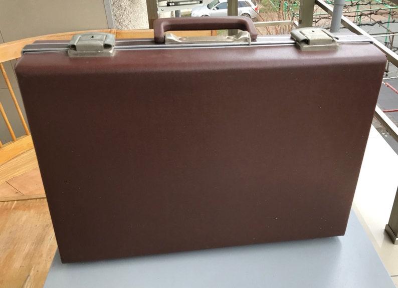 Vintage Briefcase briefcase With Key diplomatic Brown Briefcase vintage ...