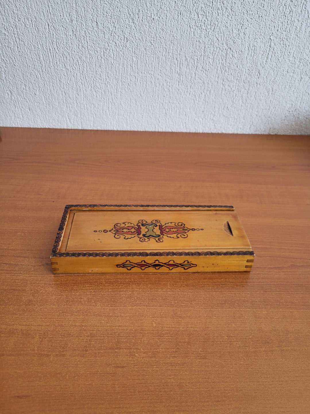 Vintage Pencils Box -wooden Box -trinket Box -keepsake Box -treasure ...