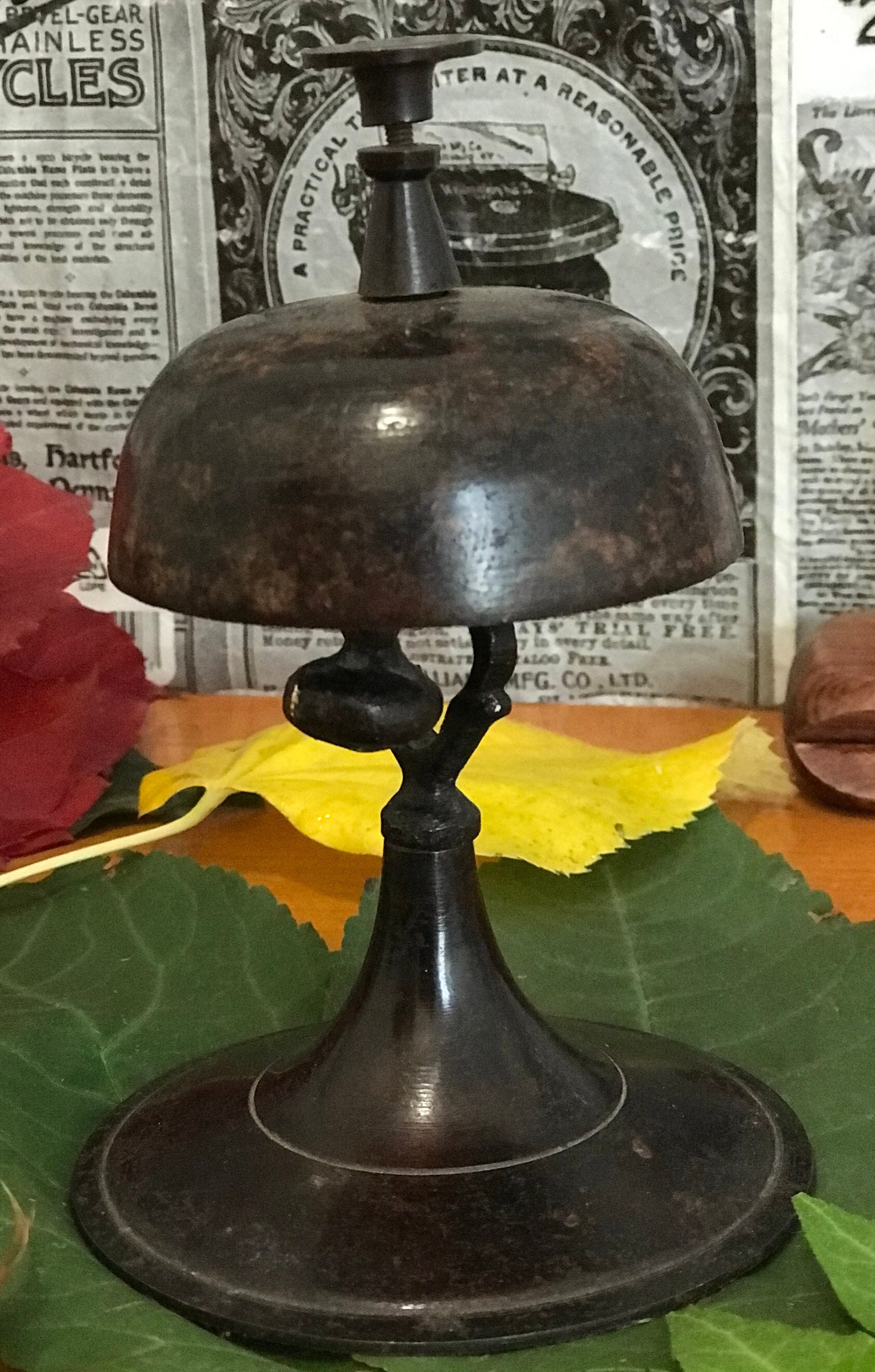 Vintage Bronze Desk Bell front Desk Hotel Bell reception Bell 1950s - Etsy