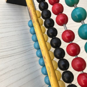 Vintage Wooden Abacus Big Abacus-primitive Math Children - Etsy