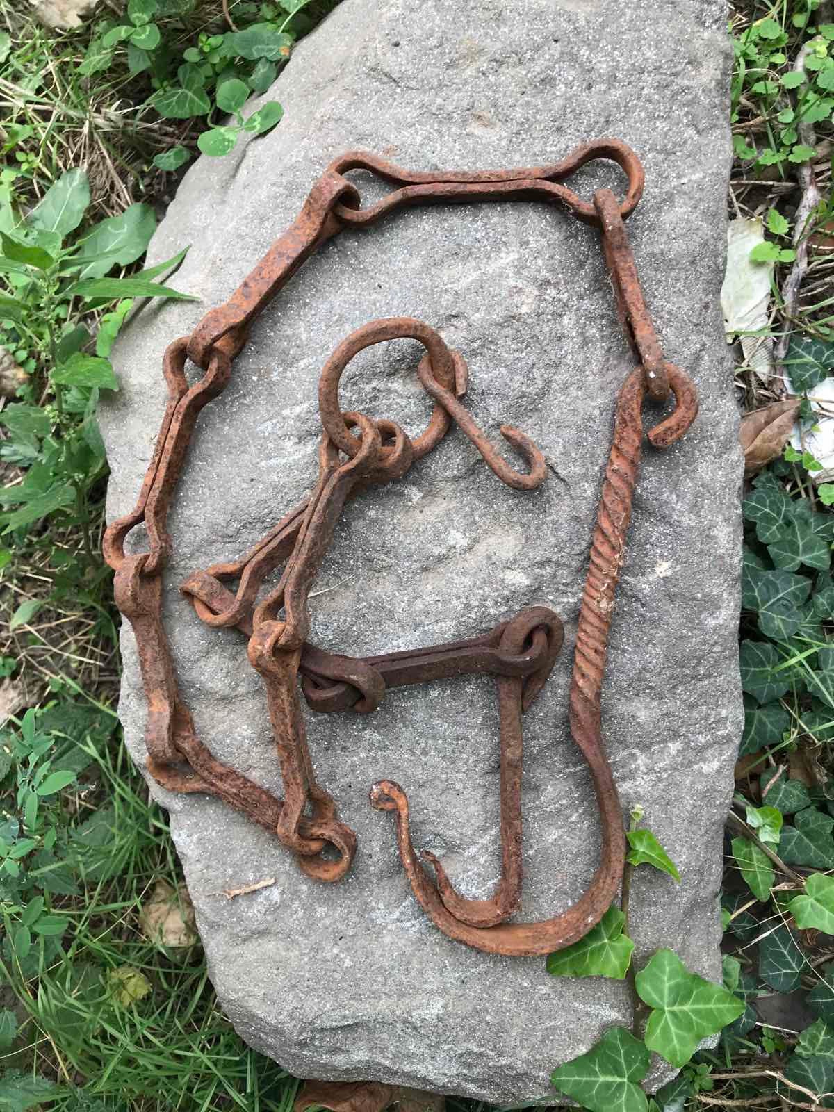 Vintage Fireplace Chain -hand Forged Chain -antique Primitive Hearth ...