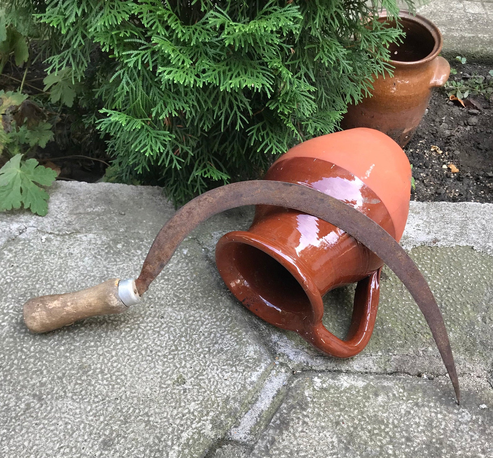 Vintage Sickle Old Reaping Tool Primitive Hand Tool Harvest Tool ...