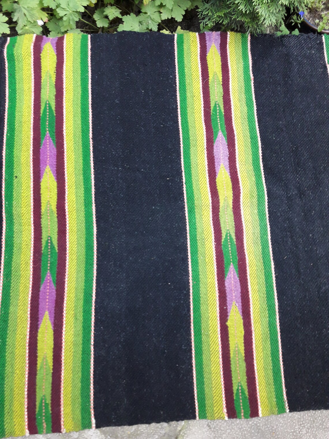 Vintage Bulgarian Colorful Woolen Rug Wool Blanket Rug | Etsy