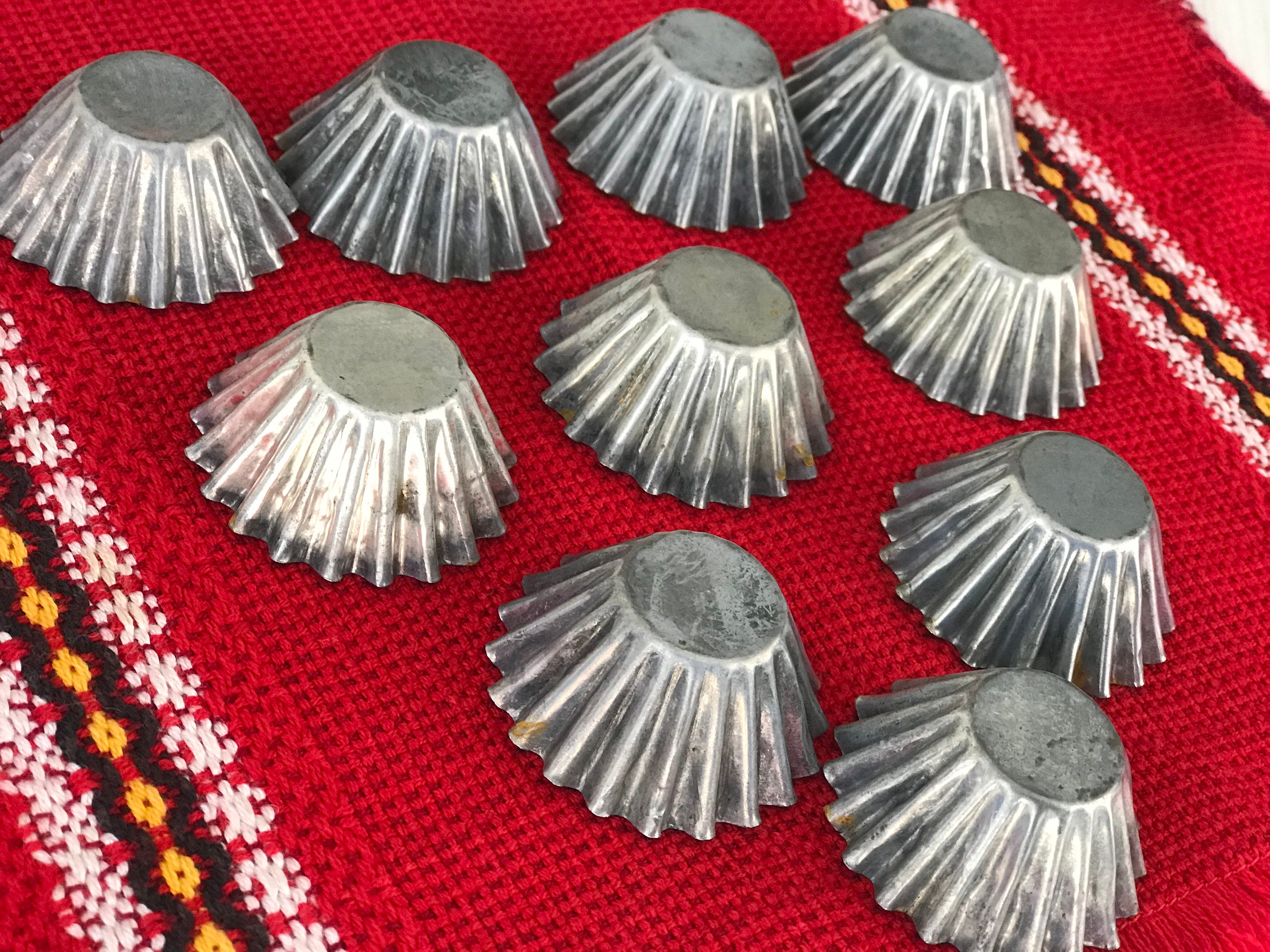 Vintage Metal Tiny Cake Forms-set of 10 Models-old Forms for Sweets ...