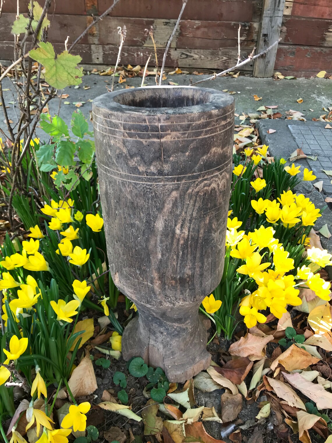 Primitive Antiques Large Mortar-vintage Wooden Mortar-antique - Etsy