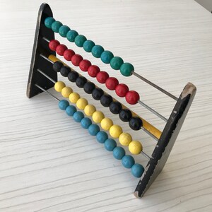 Vintage Wooden Abacus Big Abacus-primitive Math Children - Etsy