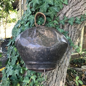 Vintage Large Bell-antique Cowbell-handmade-old Rusty Cowbell-farmhouse ...