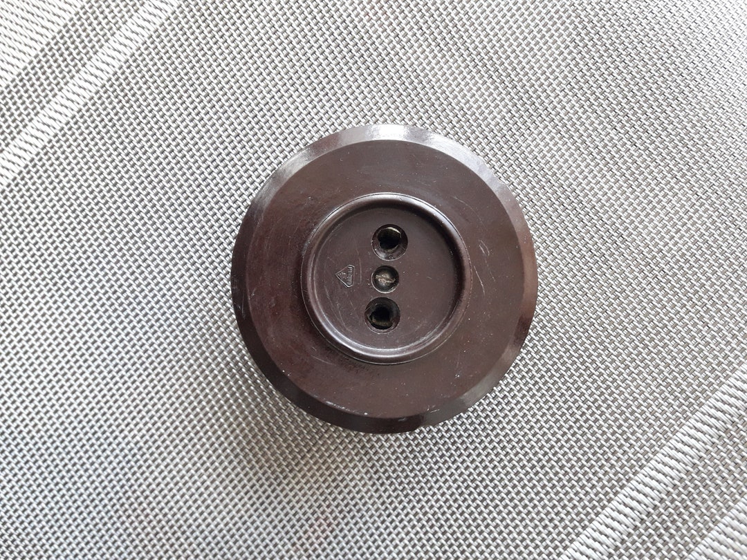 Vintage Bakelite Electrical Socket Plug -wall-plug -bakelite Electric ...