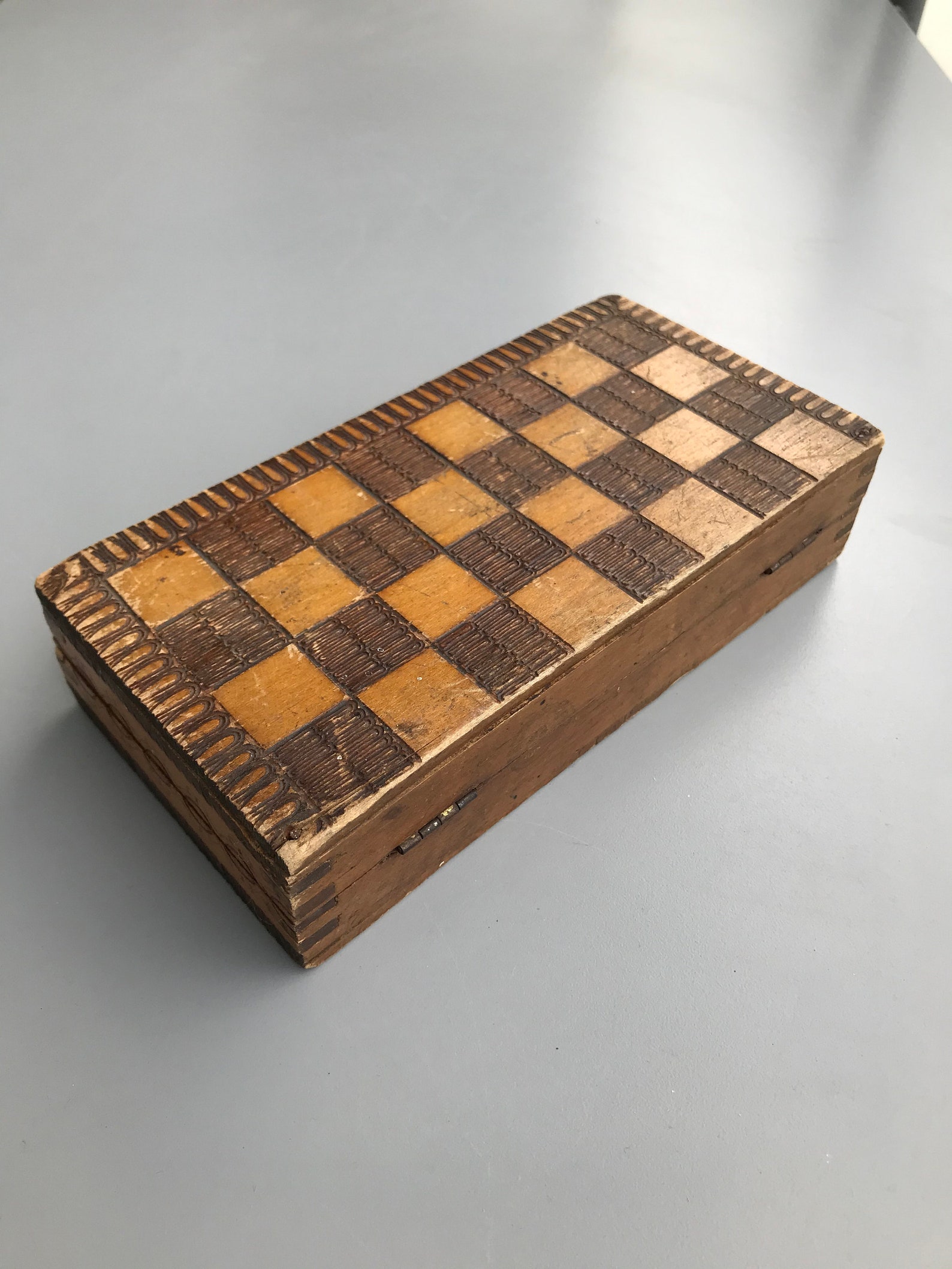 Vintage Small Chess Set 50's-vintage Travel Wood Chess - Etsy