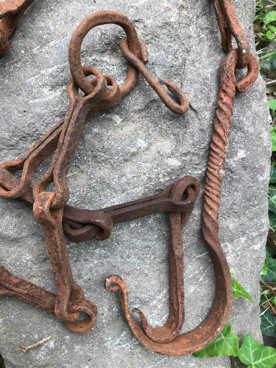 Vintage Fireplace Chain hand Forged Chain antique Primitive - Etsy