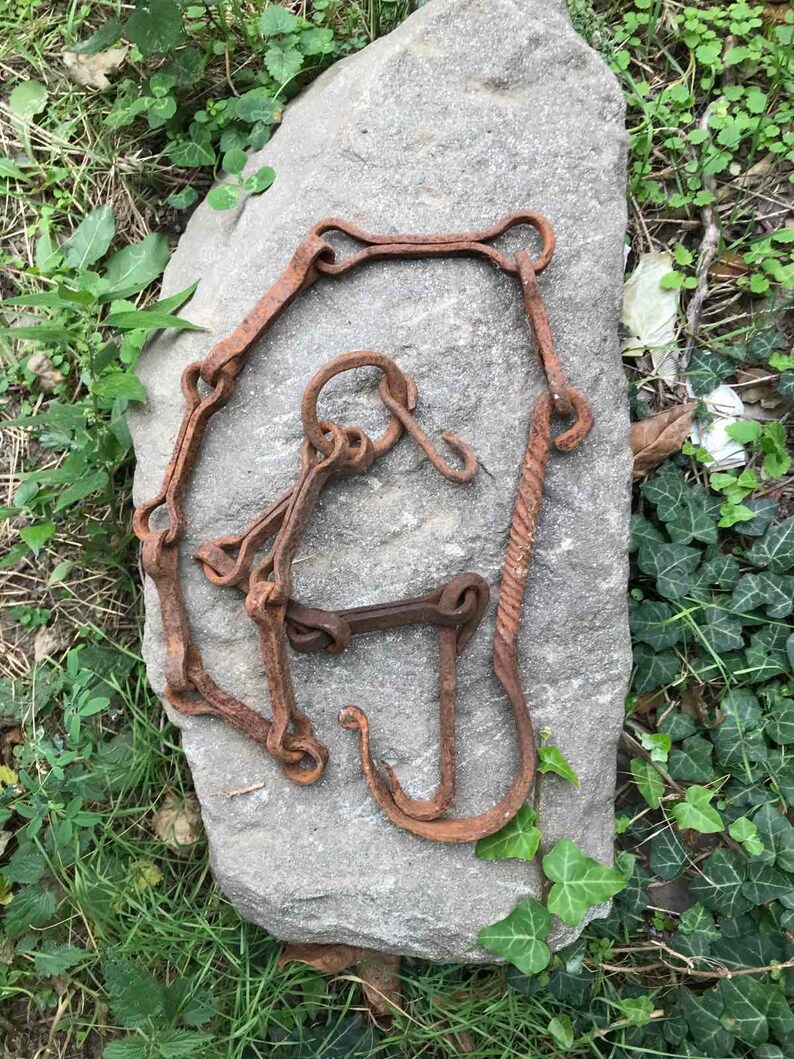 Vintage Fireplace Chain -hand Forged Chain -antique Primitive Hearth ...