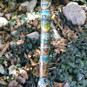 Vintage Cane -germany Cane - Walking Cane With 21 Badges - Antique ...