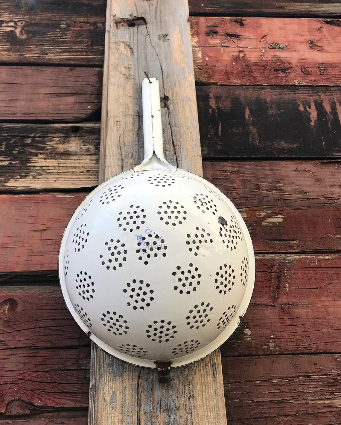 Vintage Enamel Colander Enamel Strainer Cookware Big | Etsy