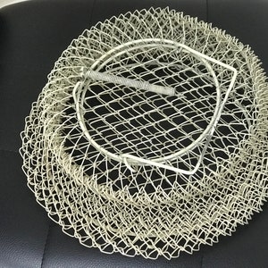 Vintage Fish Basket -wire Metal Folding Fishing Basket -vintage Metal ...