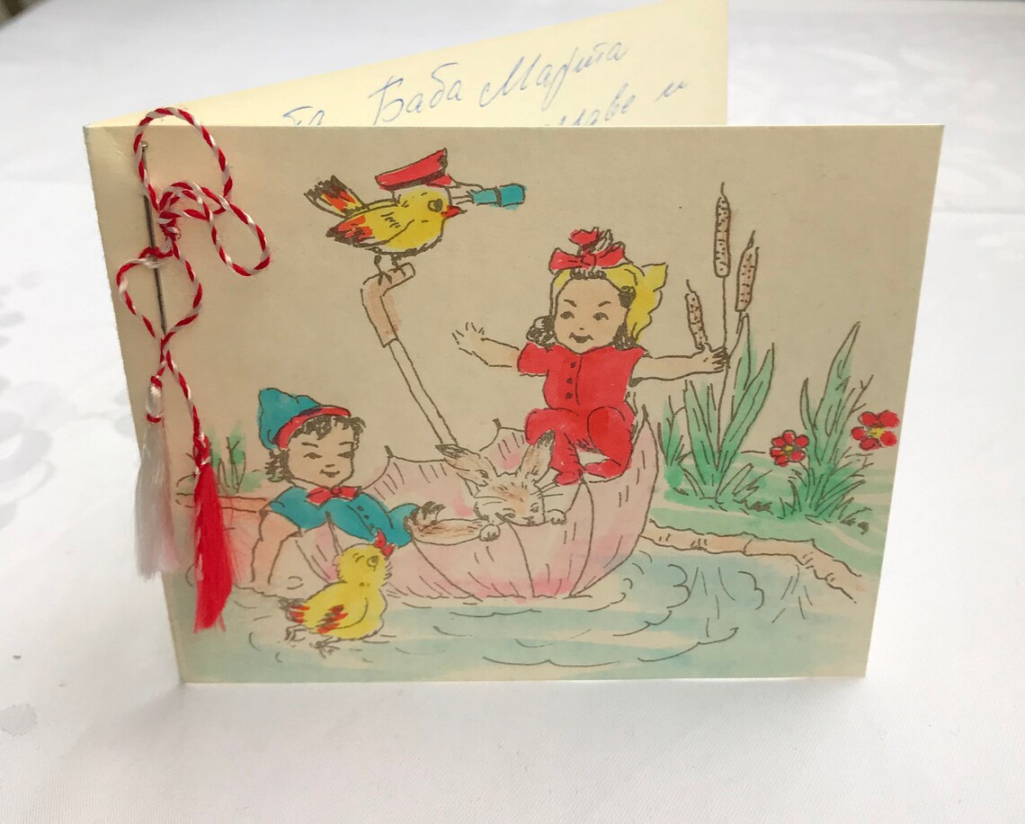 Vintage Rare Postcard bulgarian Postcard hand Painted - Etsy