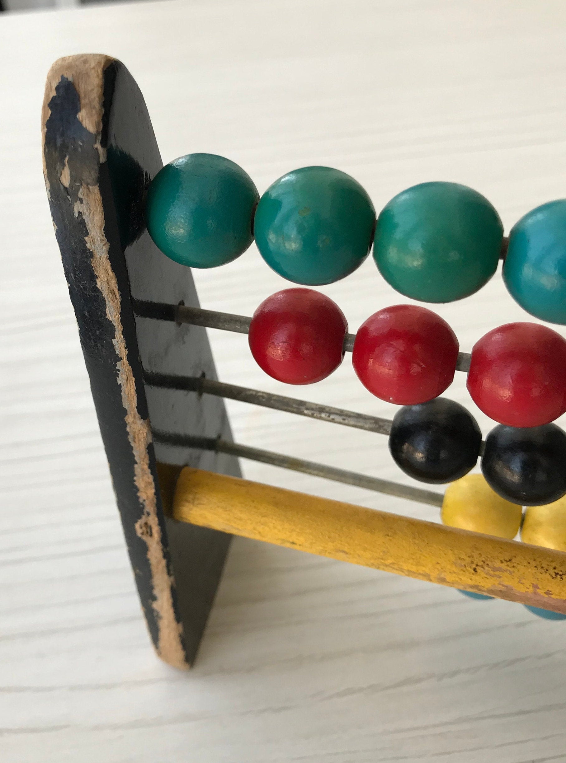 Vintage wooden abacus big abacus-primitive math children | Etsy