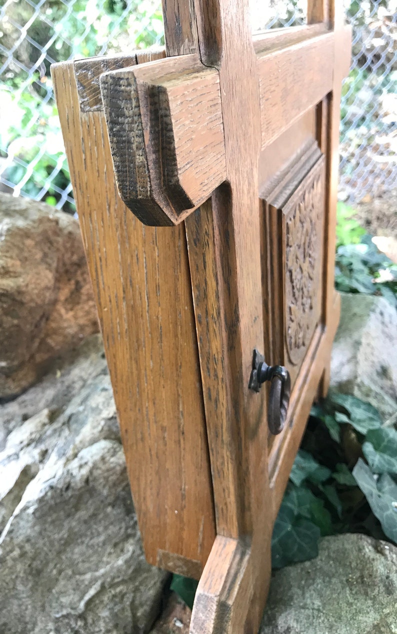 Vintage key box wooden key box wall hanging box for keys | Etsy