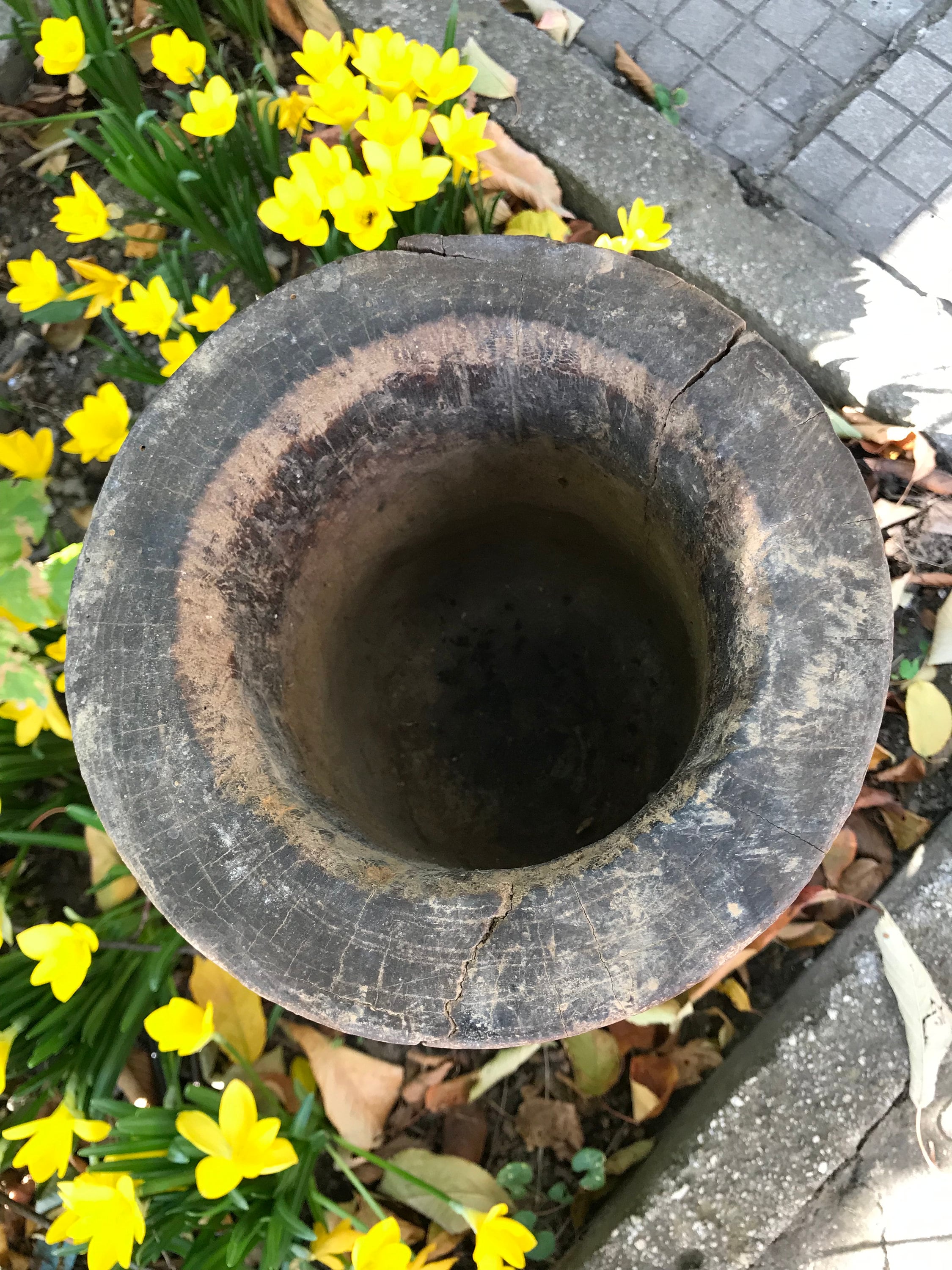 Primitive Antiques Large Mortar-vintage Wooden Mortar-antique Carved ...