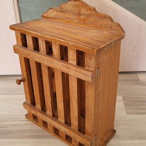 Vintage Key Box -wooden Key Box -wall Hanging Box for Keys -wall Key ...