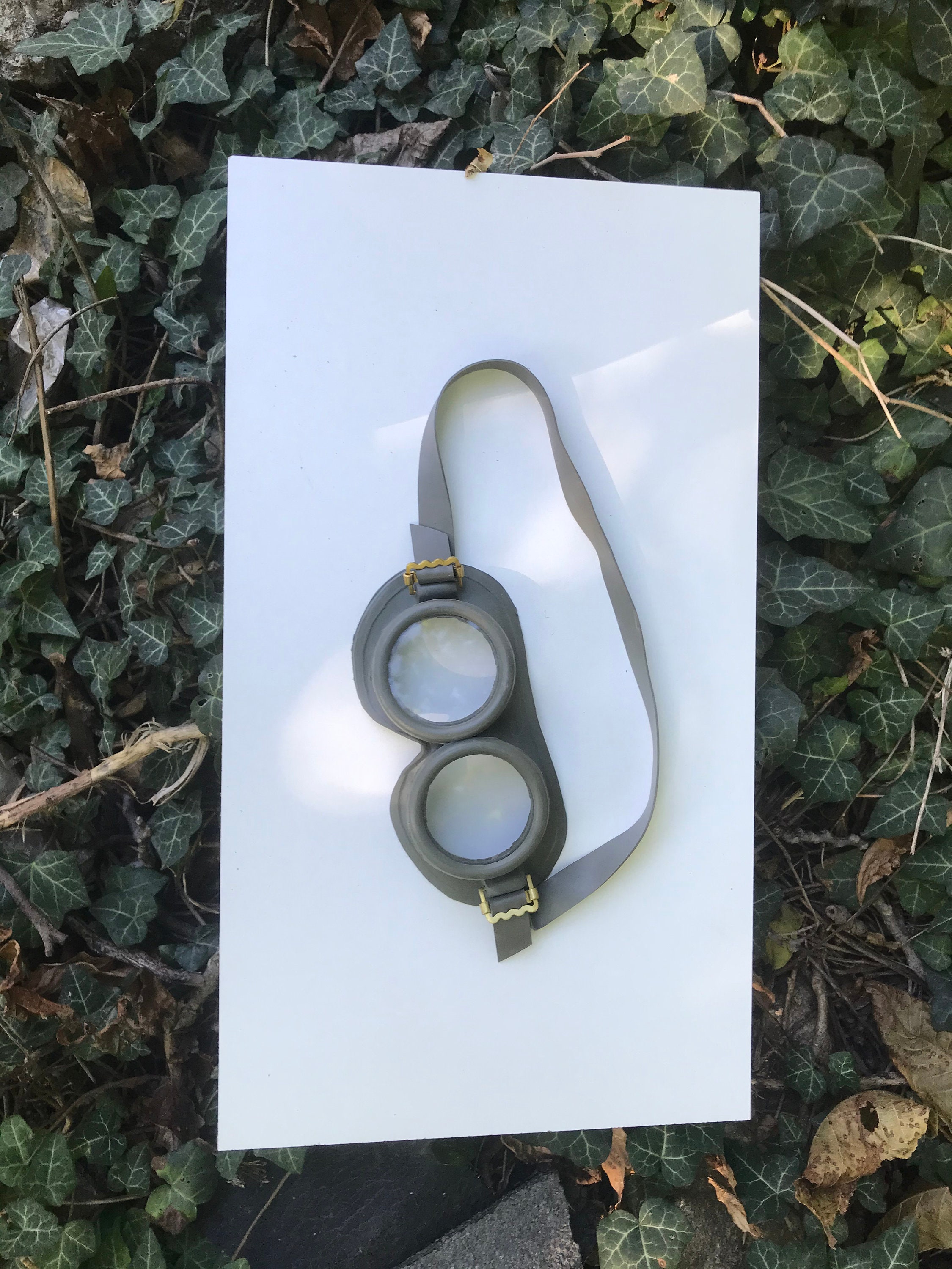Vintage Glass Goggles - Old Military Goggles - Military Accessories ...