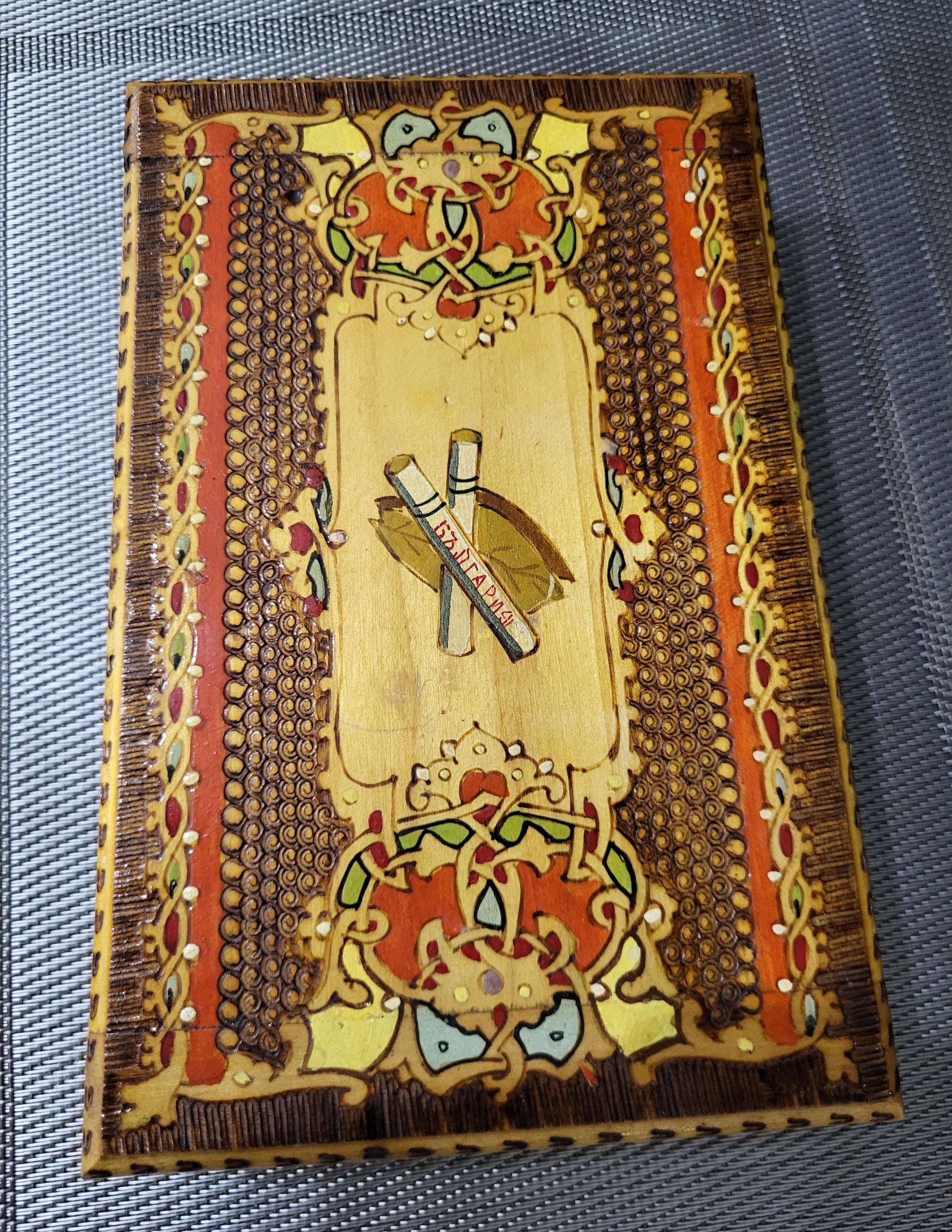 Vintage Wooden Cigarette Box -vintage Cigarette Case -handmade ...