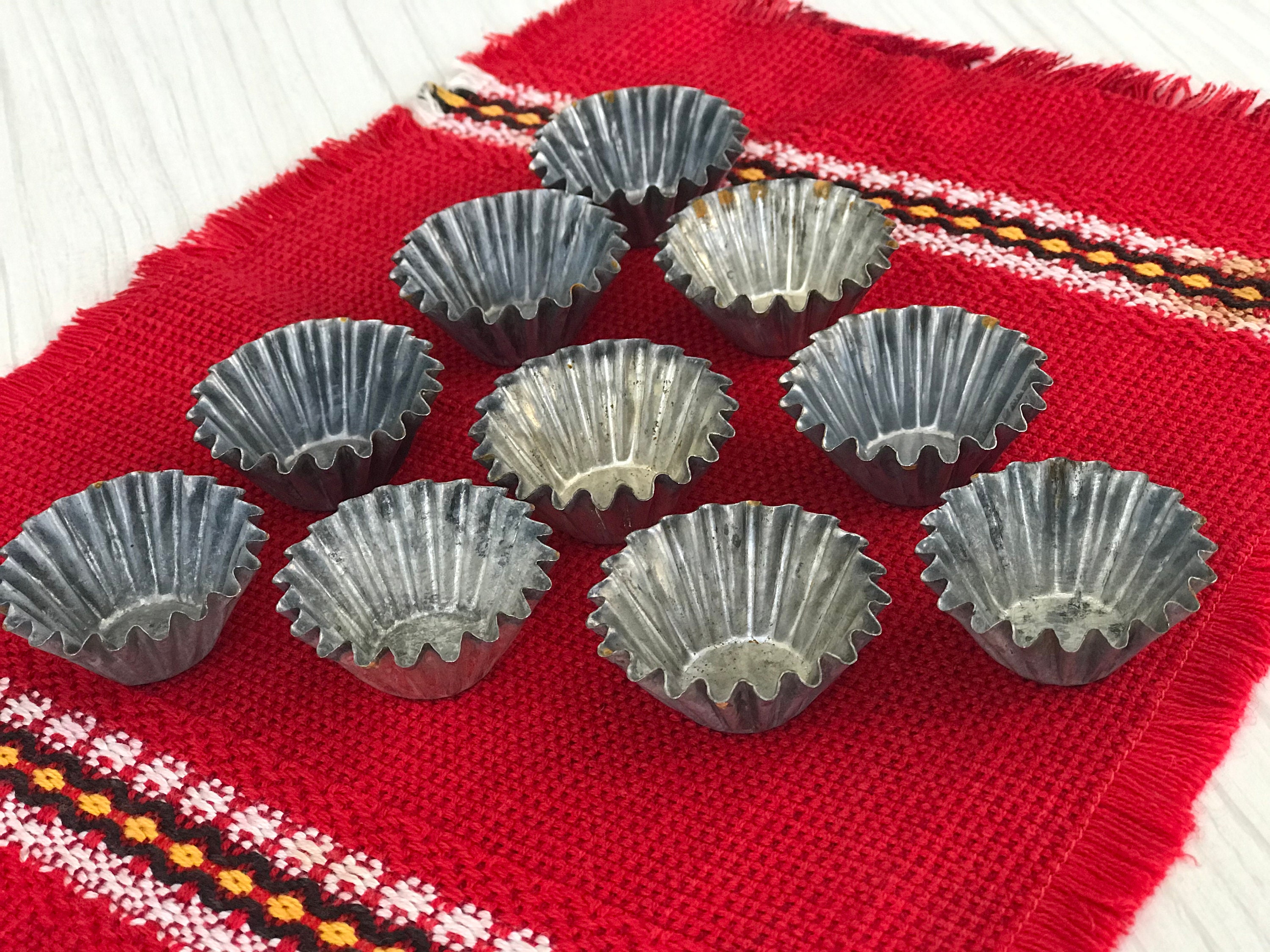 Vintage Metal Tiny Cake Forms-set of 10 Models-old Forms for Sweets ...