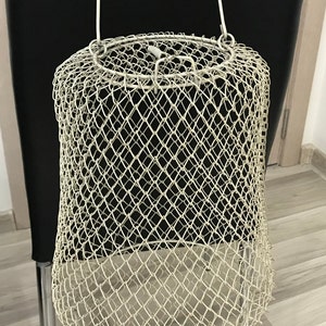 Vintage Fish Basket -wire Metal Folding Fishing Basket -vintage Metal ...