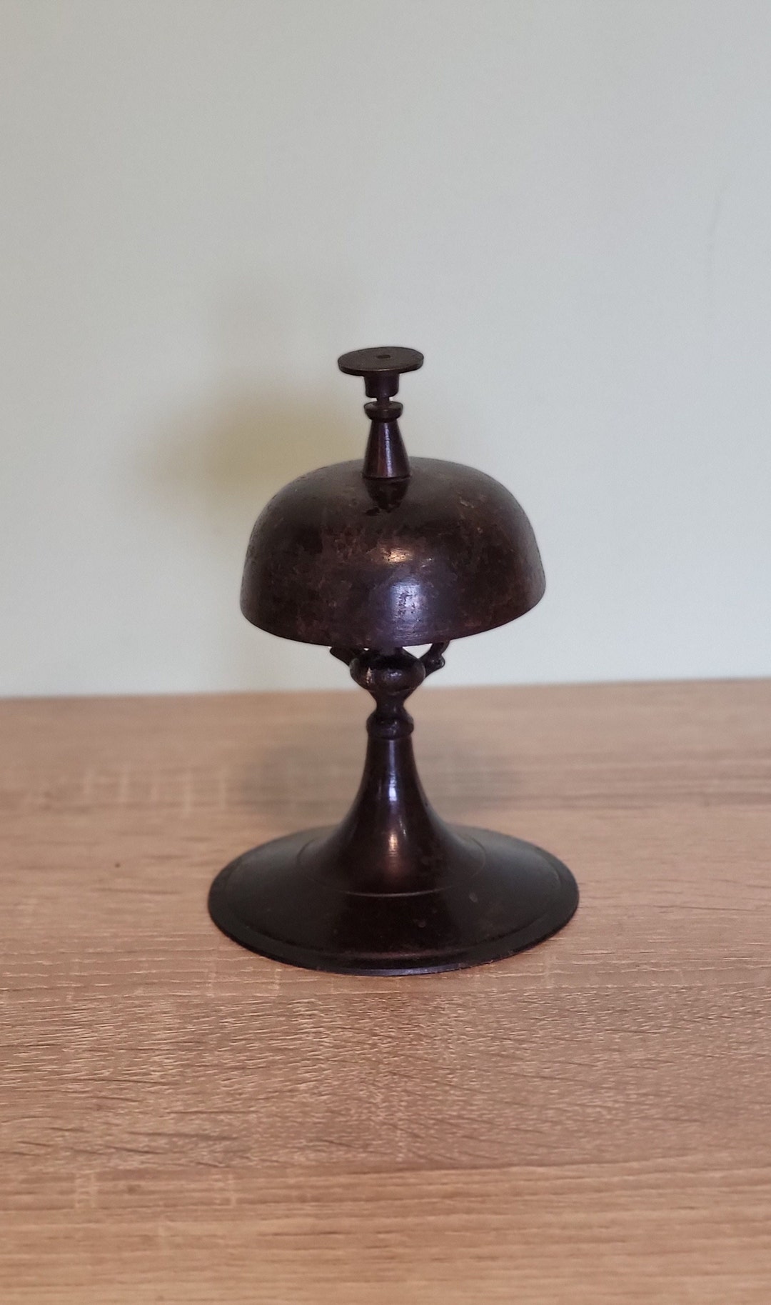 Vintage Bronze Desk Bell -front Desk Hotel Bell -reception Bell -1950s ...