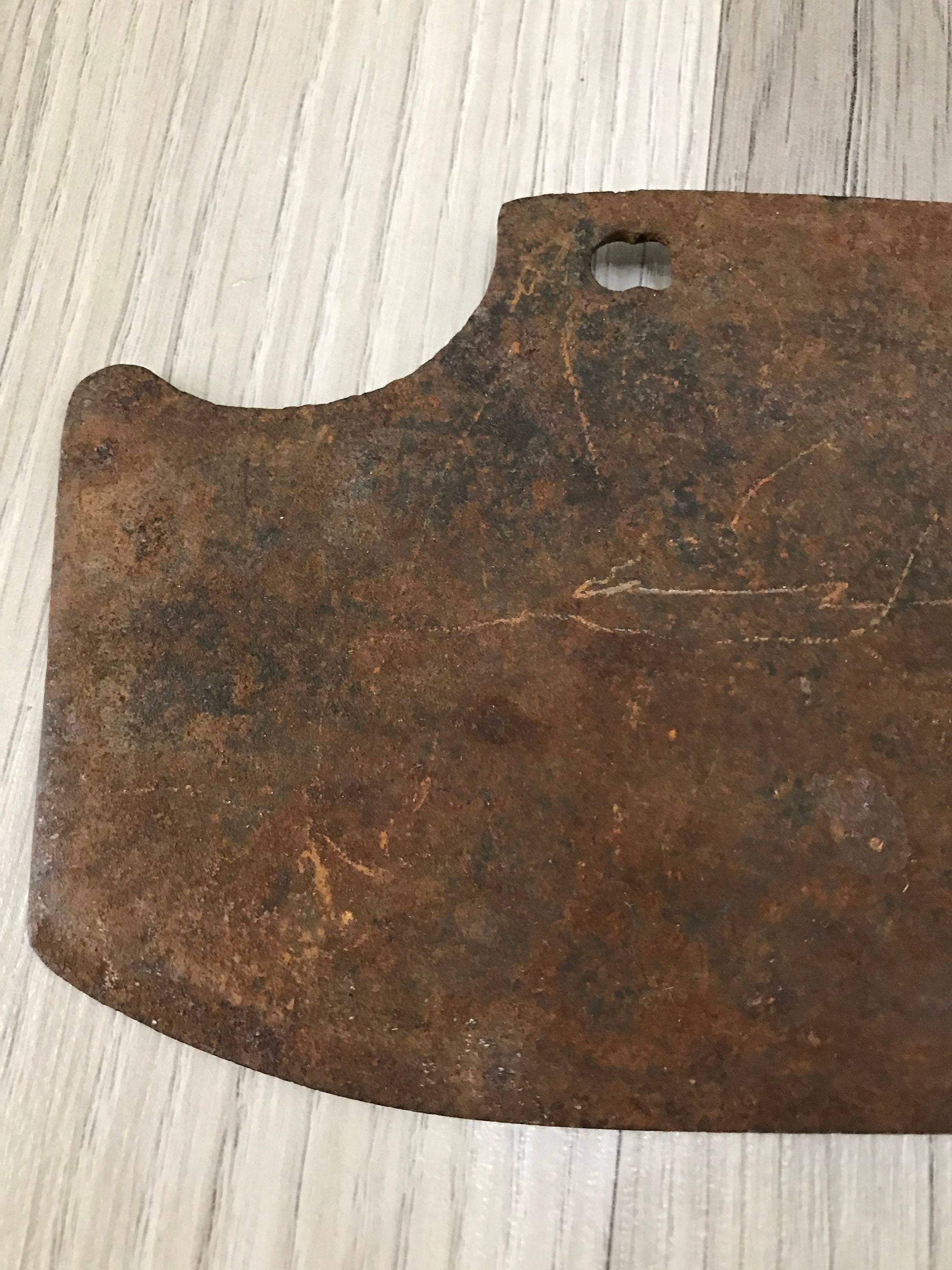 Vintage Cleaver butcher Knife Hand-forged Butcher Axe Antique Metal ...