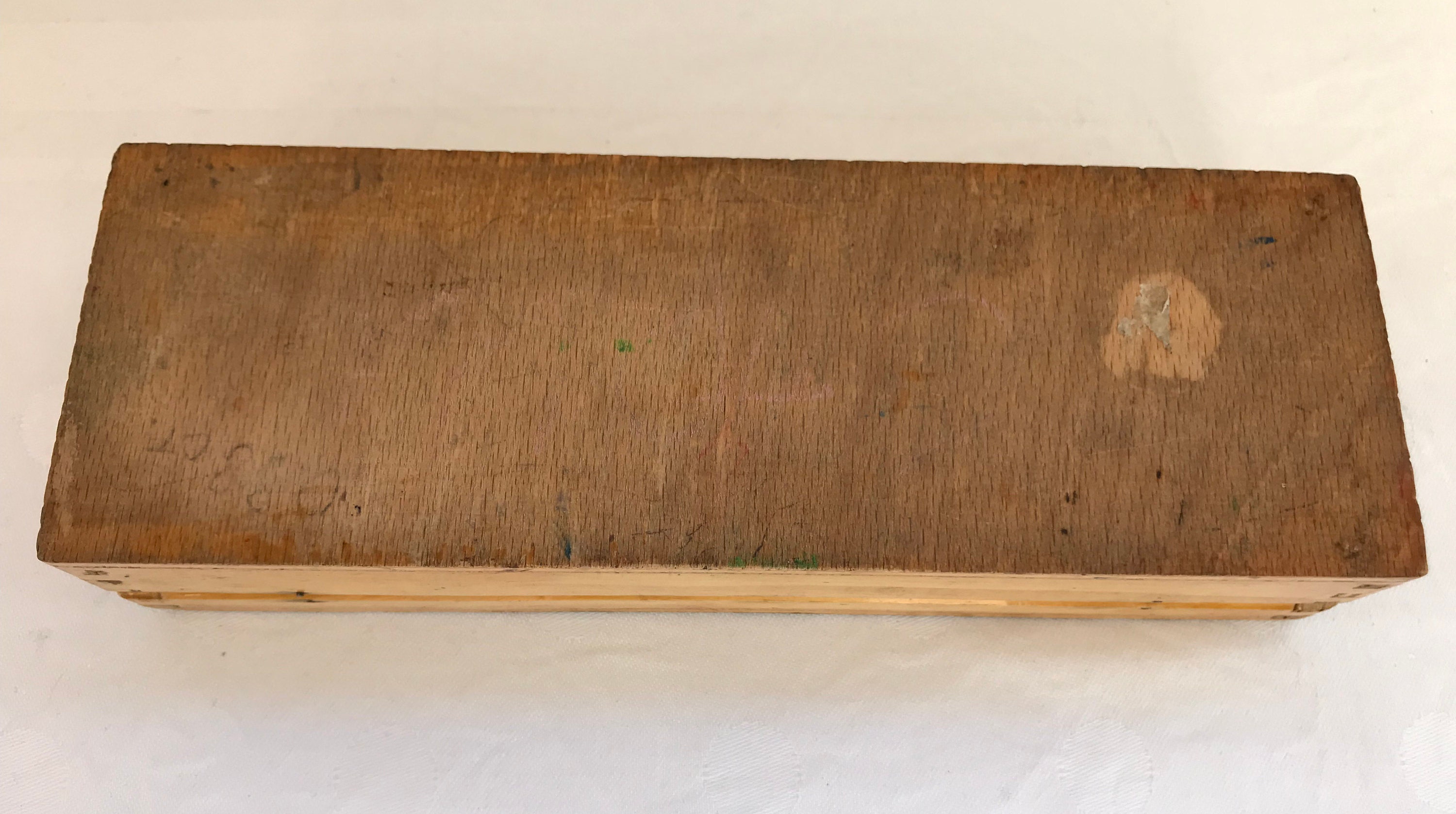 Vintage pencils box wooden box trinket box keepsake box | Etsy