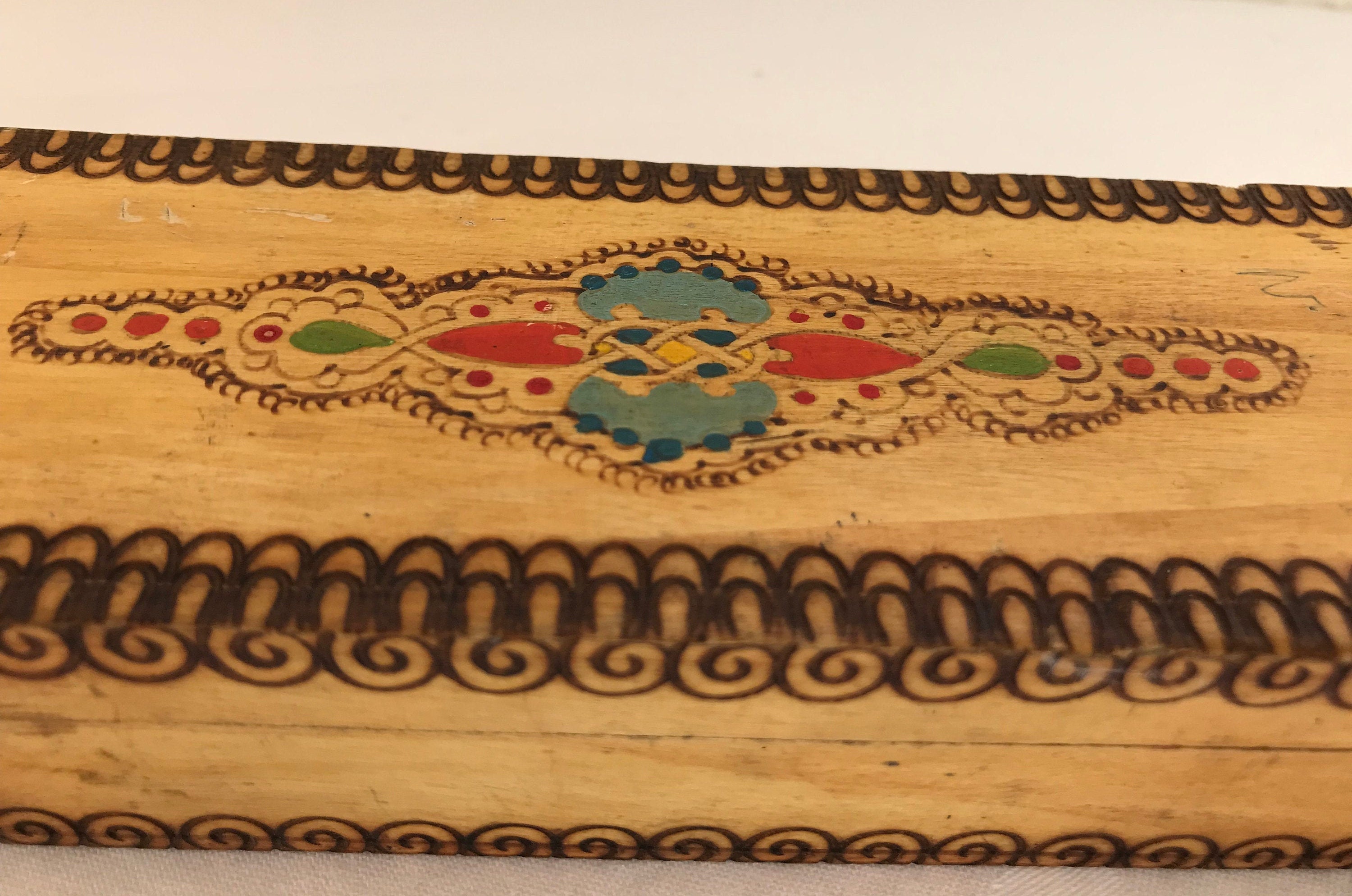 Vintage pencils box wooden box trinket box keepsake box | Etsy