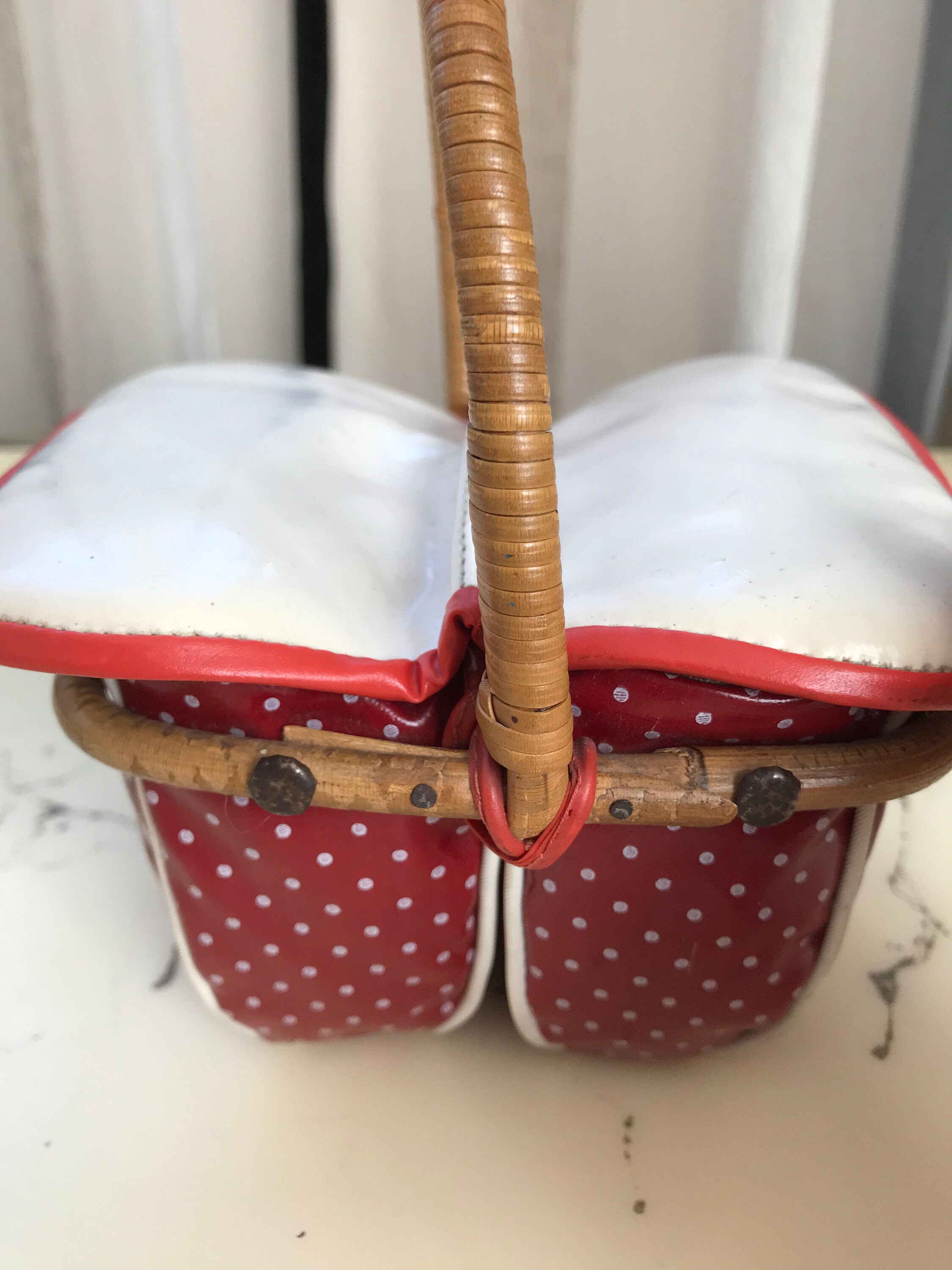 Small Vintage Sewing Basket-vintage Sewing Storage Box-basket Box With ...