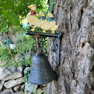 Vintage Wall Bell - Door Bell - Ornate Aluminum Bell - Wall Hanging ...