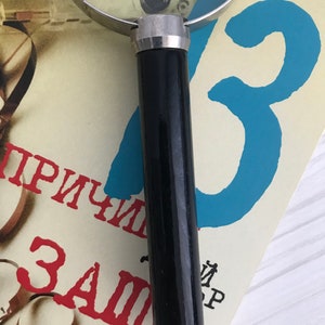 Vintage Magnifying Glass -round Magnifier Plastic Handle -vintage Lens ...