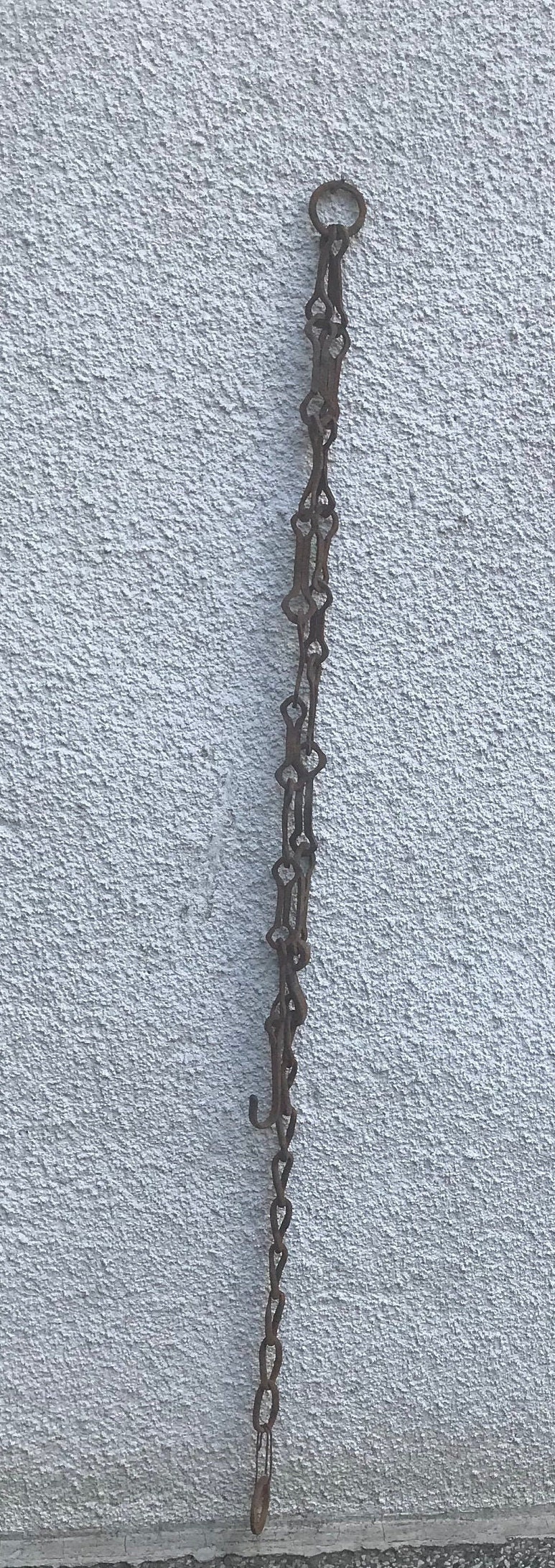 Vintage Fireplace Chain hand Forged Chain antique Primitive Hearth ...