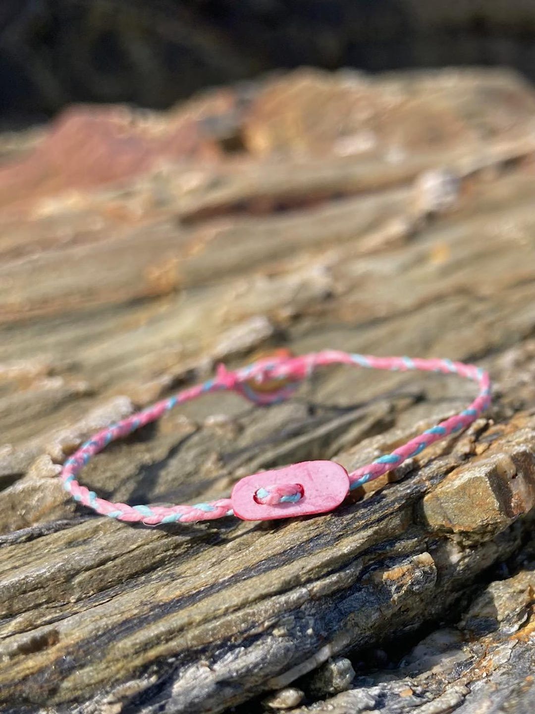 Braided Friendship Bracelet: Recycled Beach Plastic Charm - Etsy