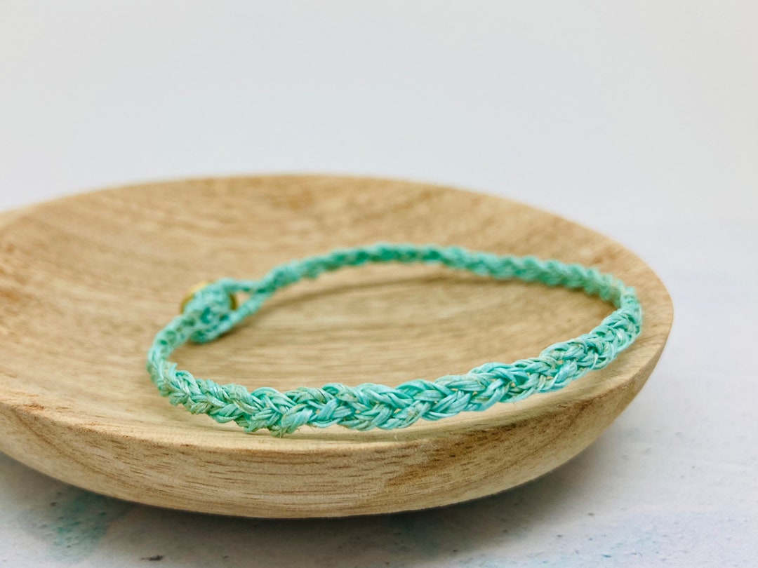 Recycled Braided Fishing Net Bracelet - Etsy