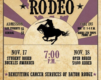Rodeo invitation | Etsy