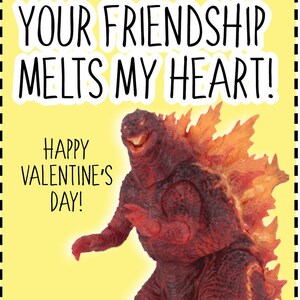 Godzilla Valentines/digital Download/printable - Etsy
