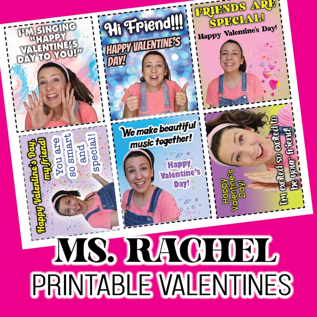Ms. Rachel Printable Valentines/digital Download/png/jpg - Etsy