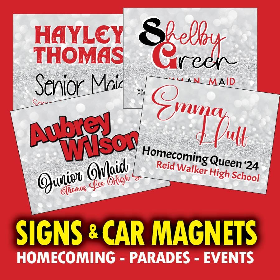 Custom Parade Sign or Car Magnets or Stickers FREE Shipping/homecoming ...