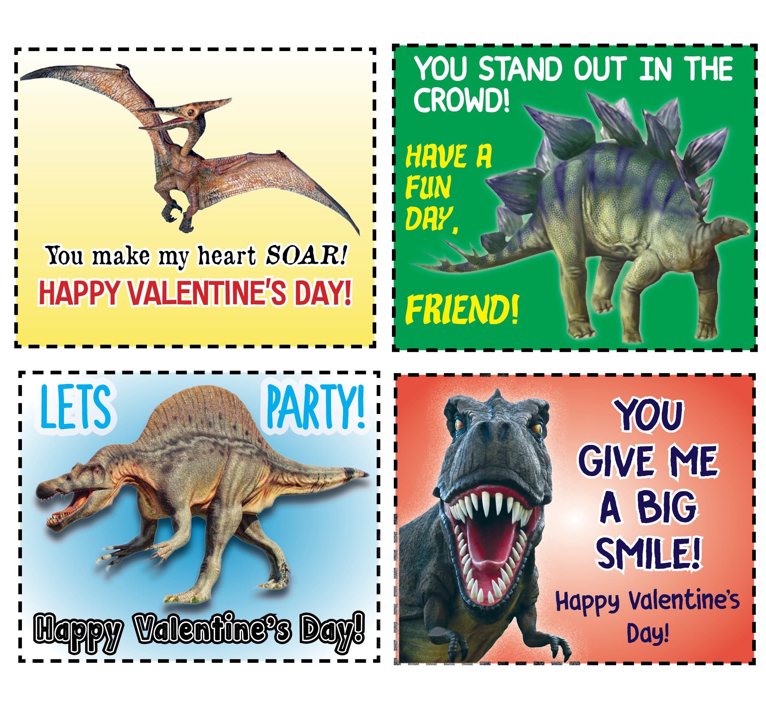 Dinosaur Valentine's Cards- Digital Download PNG JPEG PDF - Etsy