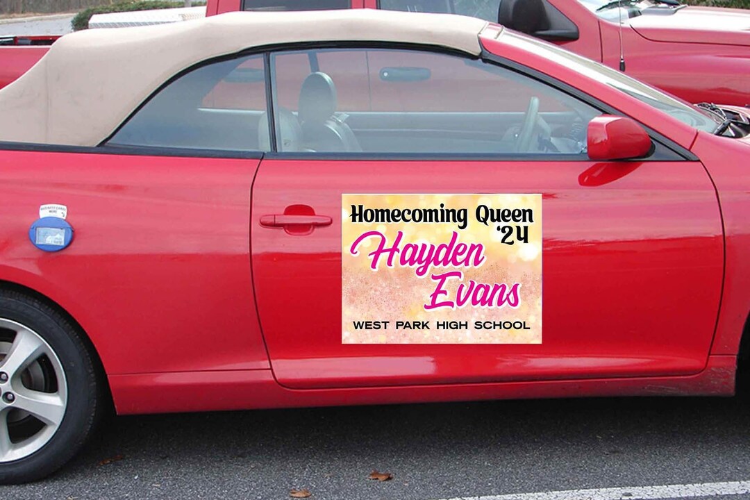 Signs/magnets/custom/ FREE Shipping/homecoming/pageant/organizations - Etsy