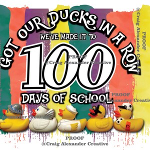 DIGITAL FILE DOWNLOAD: 100 Days of School/ducks in a Row - Etsy