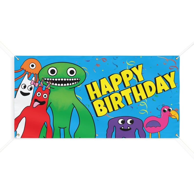Garten of Banban Happy Birthday 4' X 2' Matte Banner - Etsy