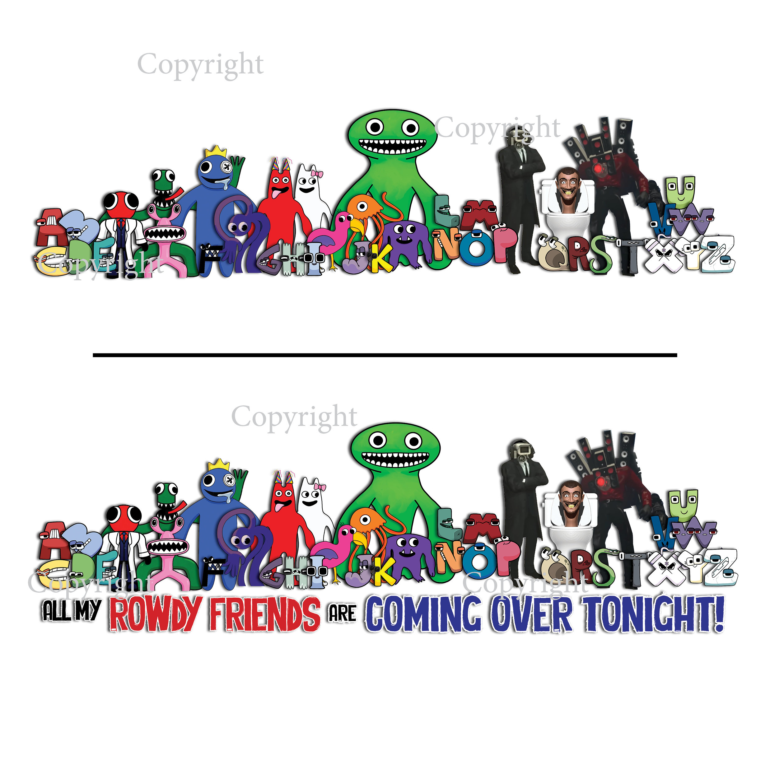 Youtube Characters Digital Download: Rainbow Friends/garten of Ban Ban ...