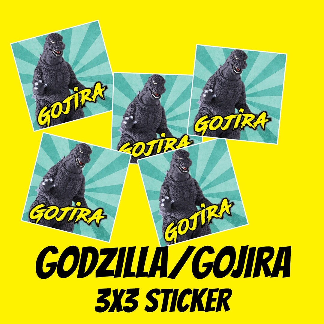 Godzilla/gojira/sticker/3x3/bubble-free - Etsy