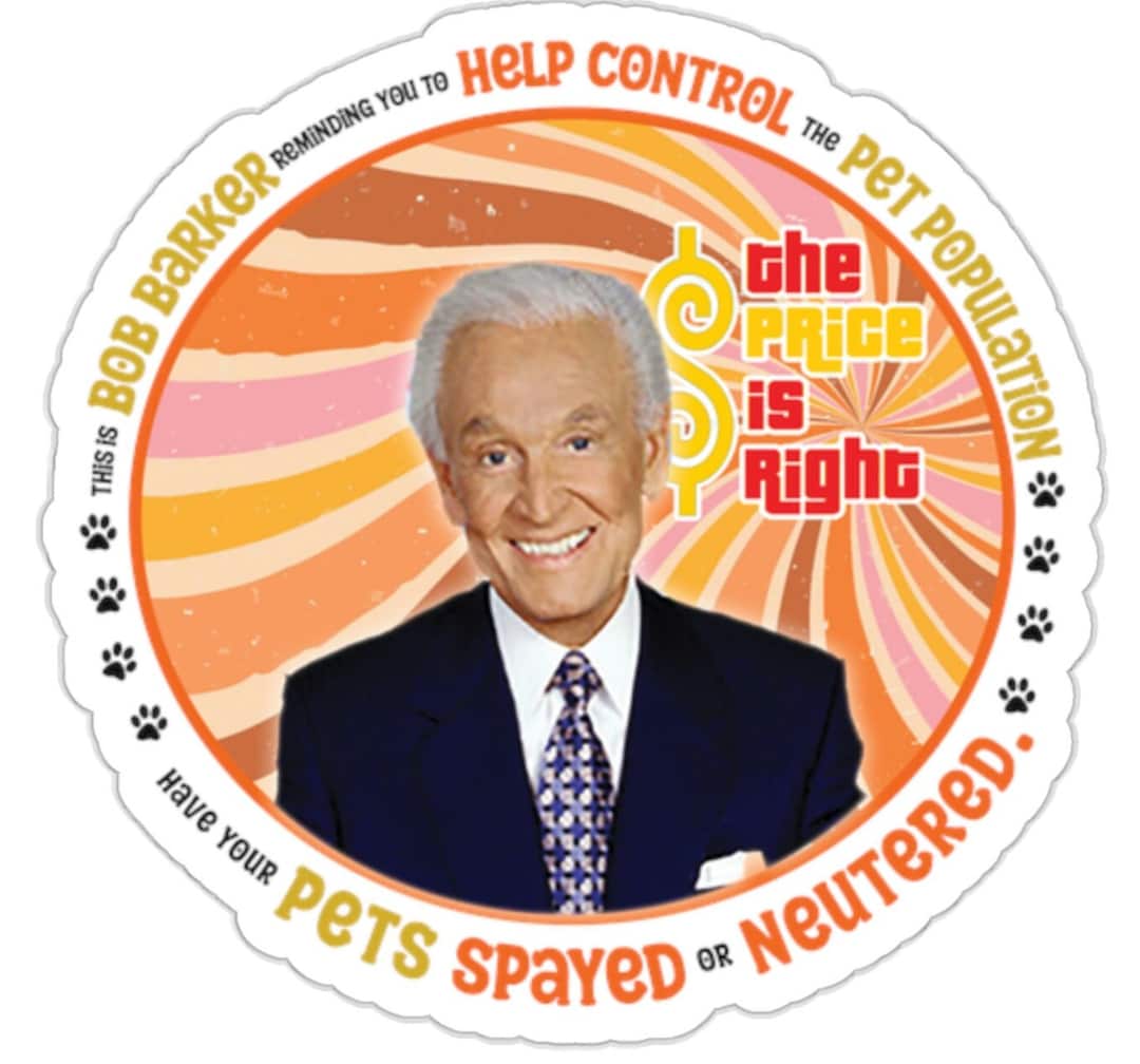 Bob Barker/spay/neuter/sticker - Etsy