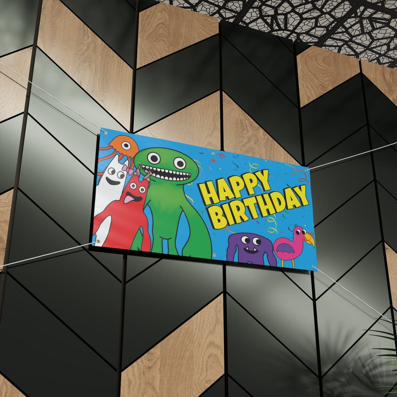 Garten of Banban Happy Birthday 4' X 2' Matte Banner - Etsy