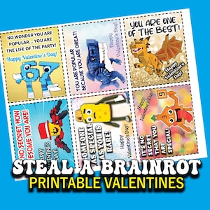 Steal a Brainrot Valentines Cards - Etsy
